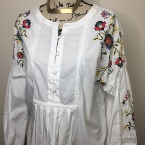 LOFT | Tops | Loft Boho Embroidered Top | Poshmark